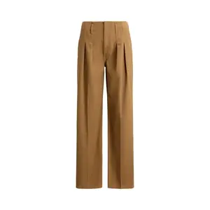 Ralph Lauren Pleated Cotton Wide-leg Pant