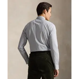 Ralph Lauren Classic Fit Checked Poplin Shirt - White Blue Multi