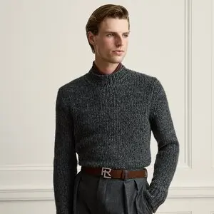 Ralph Lauren Purple Label Cashmere Rollneck Sweater - Charcoal Multi