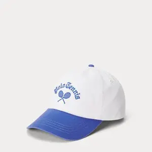 Ralph Lauren Us Open Polo Tennis Chino Ball Cap - Ceramic White/iris Blue
