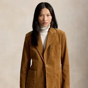 Ralph Lauren Single-breasted Corduroy Blazer - Tan