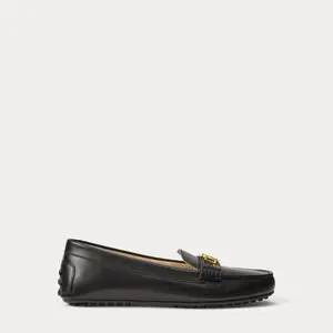Ralph Lauren Barnsbury Leather Driver - Black