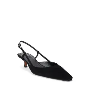 Ralph Lauren Suede Slingback Kitten Heel