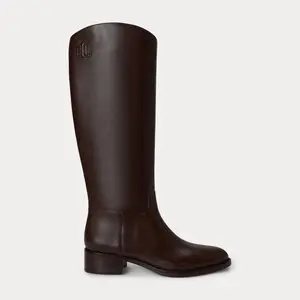 Ralph Lauren Kyle Calfskin Tall Boot - Chestnut Brown