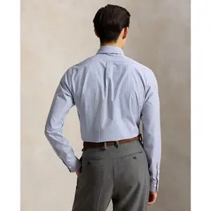 Ralph Lauren Custom Fit Checked Poplin Shirt - White Blue Multi
