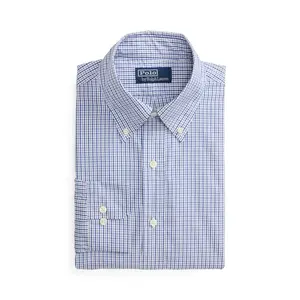 Ralph Lauren Custom Fit Checked Poplin Shirt - White Blue Multi