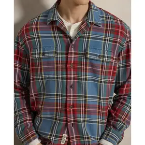 Ralph Lauren Classic Fit Plaid Flannel Camp Shirt