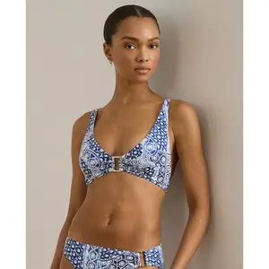 Ralph Lauren Geo-print Ring-front Bikini Top