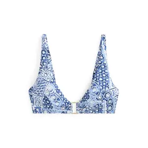 Ralph Lauren Geo-print Ring-front Bikini Top
