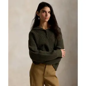 Ralph Lauren Wool-cotton Half-placket Sweater