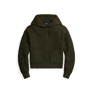 Ralph Lauren Wool-cotton Half-placket Sweater