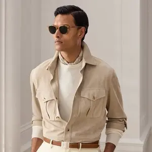 Ralph Lauren Suede Overshirt - Clay