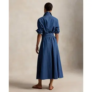 Ralph Lauren Chambray Tie-waist Shirtdress
