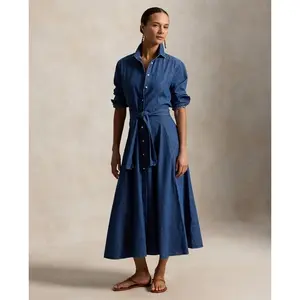 Ralph Lauren Chambray Tie-waist Shirtdress