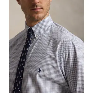 Ralph Lauren Checked Stretch Poplin Shirt - White Blue Multi