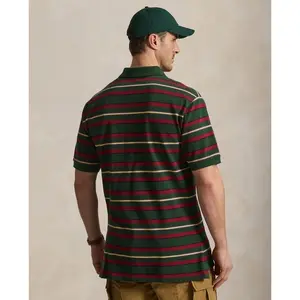 Ralph Lauren Striped Mesh Polo Shirt - Vintage Pine Multi