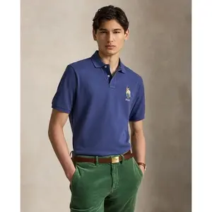Ralph Lauren Classic Fit Polo Bear Mesh Polo Shirt - Light Navy