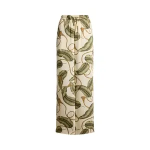 Ralph Lauren Rope-print Twill Wide-leg Pant
