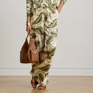 Ralph Lauren Rope-print Twill Wide-leg Pant