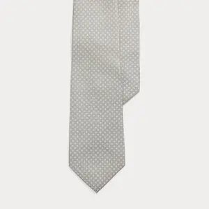 Ralph Lauren Diamond-patterned Silk Tie - Grey