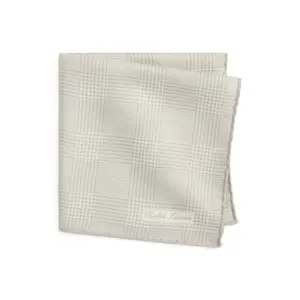 Ralph Lauren Plaid Cashmere-silk Pocket Square