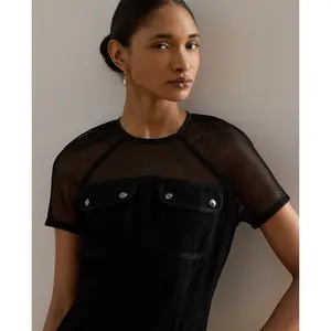 Ralph Lauren Mesh Short-sleeve Shift Dress