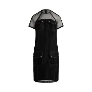 Ralph Lauren Mesh Short-sleeve Shift Dress