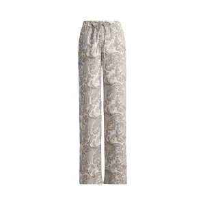 Ralph Lauren Paisley Linen Wide-leg Pant