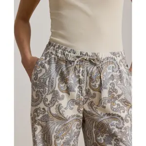 Ralph Lauren Paisley Linen Wide-leg Pant
