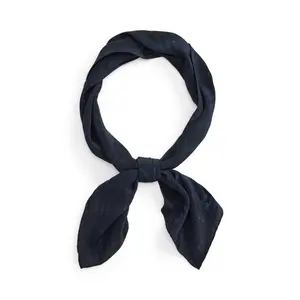 Ralph Lauren Tonal Plaid Silk Crepe Neckerchief
