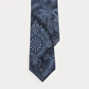 Ralph Lauren Paisley Silk Twill Tie - Navy