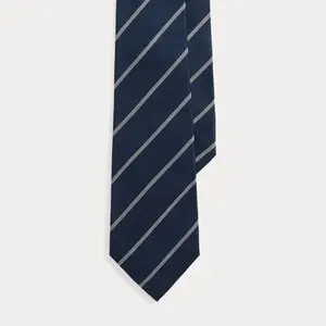 Ralph Lauren Striped Silk Tie - Navy/silver