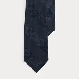 Ralph Lauren Glen Plaid Linen-silk Tie - Racing Navy