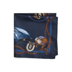 Ralph Lauren Automobile-print Silk Pocket Square - Multi