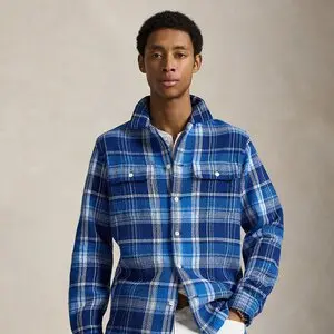 Ralph Lauren Classic Fit Plaid Textured Shirt - Blue Multi