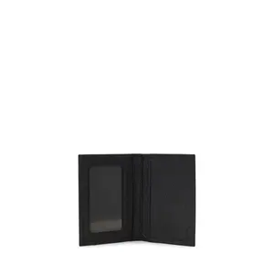 Ralph Lauren Pebbled Leather Folded Card Case - Black