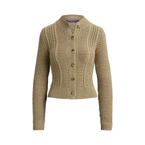 Ralph Lauren Cotton-blend Mockneck Cardigan