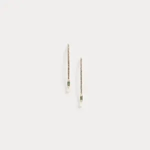Ralph Lauren Gold-plated Pavé Faux-pearl Drop Earrings - Gold/erinite