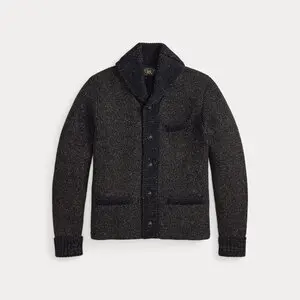 Ralph Lauren Jacquard-knit Shawl-collar Cardigan - Navy/black Multi