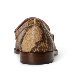 Ralph Lauren Wynnie Python-embossed Leather Loafer