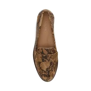 Ralph Lauren Wynnie Python-embossed Leather Loafer