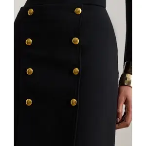 Ralph Lauren Double-breasted Sablé Wrap Miniskirt