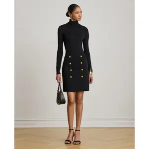 Ralph Lauren Double-breasted Sablé Wrap Miniskirt