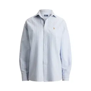 Ralph Lauren Relaxed Fit Cotton Oxford Striped Shirt - Blue Multi