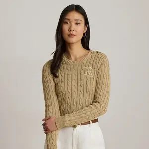 Women's Beaded Logo Cable-Knit Sweaters