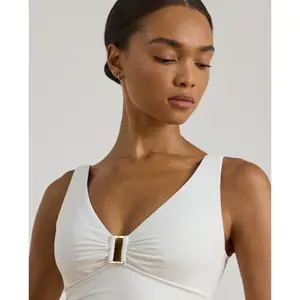 Ralph Lauren Shirred Ring-front One-piece