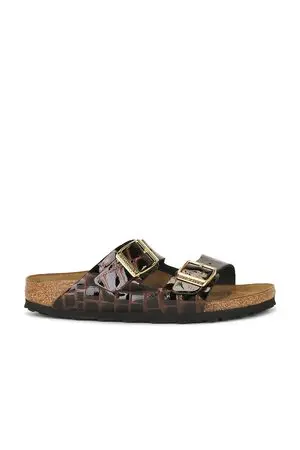 BIRKENSTOCK Arizona Croc Embossed Sandal - Black