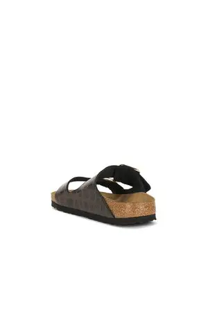 BIRKENSTOCK Arizona Croc Embossed Sandal - Black