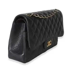 Chanel Quilted Caviar Jumbo Double Flap Bag