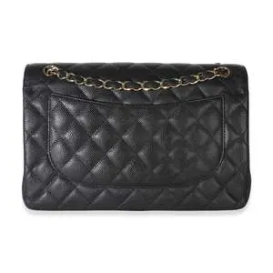 Chanel Quilted Caviar Jumbo Double Flap Bag